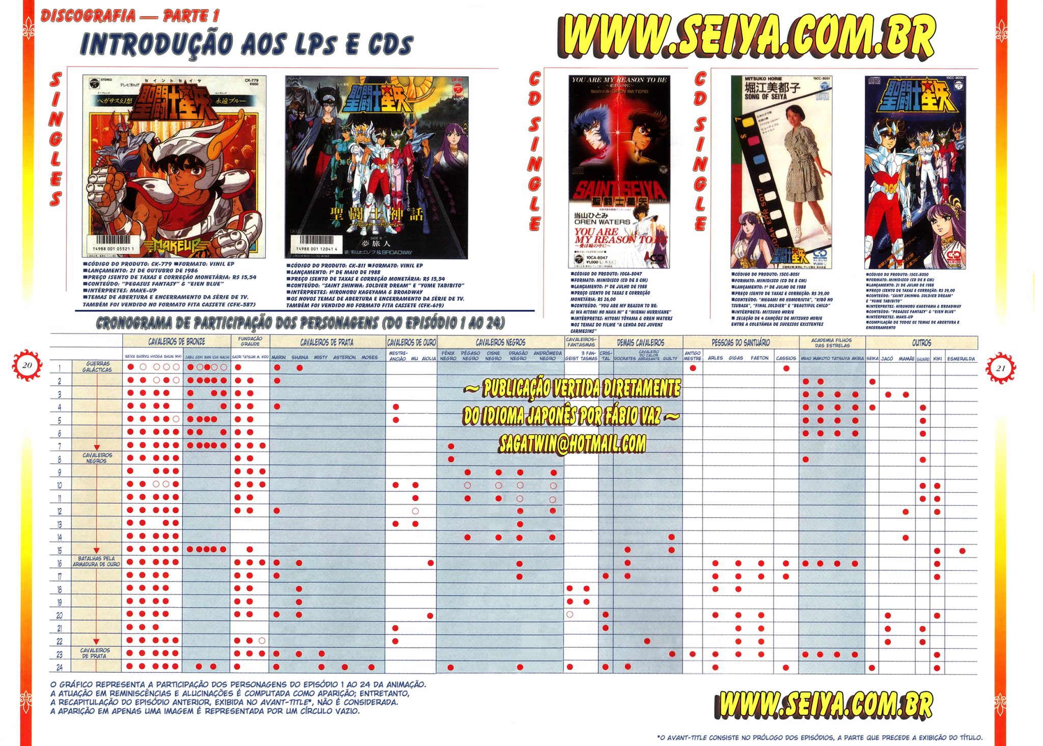 Booklet do Pegasus Box – Seiya.com.br